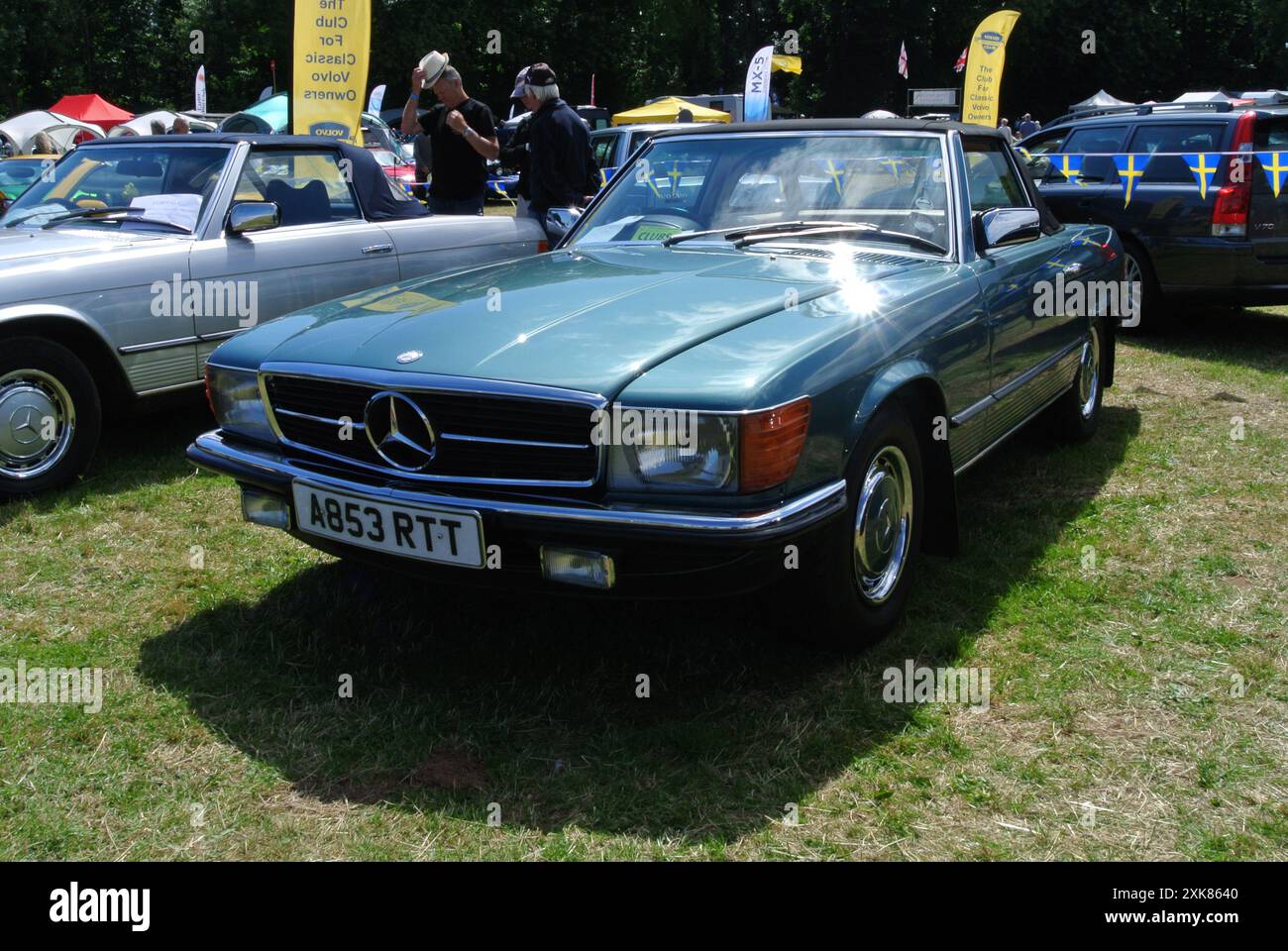 A 1984 Mercedes Benz 380 SL parked on display at the 49th Historic ...