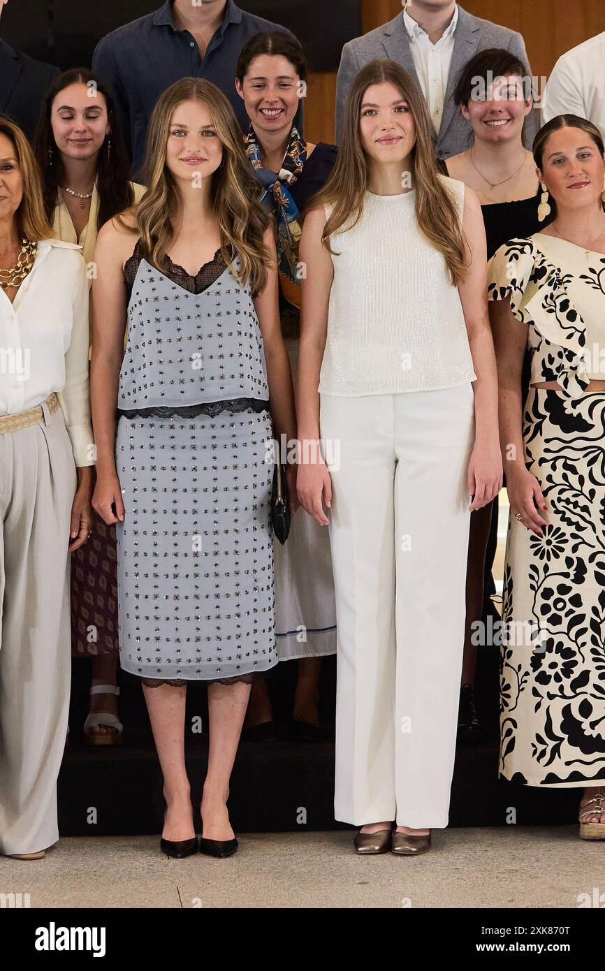 Crown Princess Leonor of Spain and Princess Sofia of Spain attend a ...