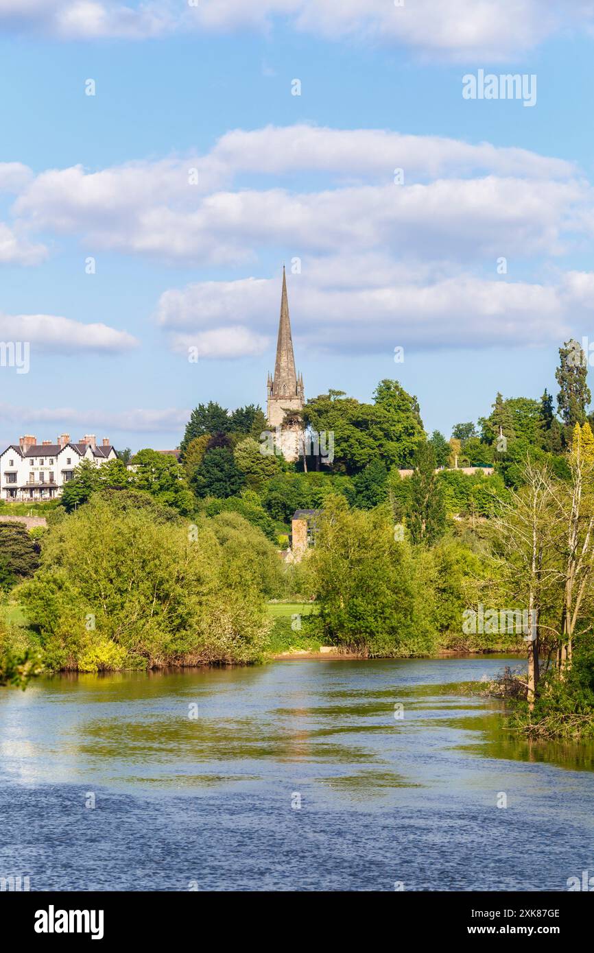 View from Ross River Bank Viewpoint of the spire of St Mary's church ...