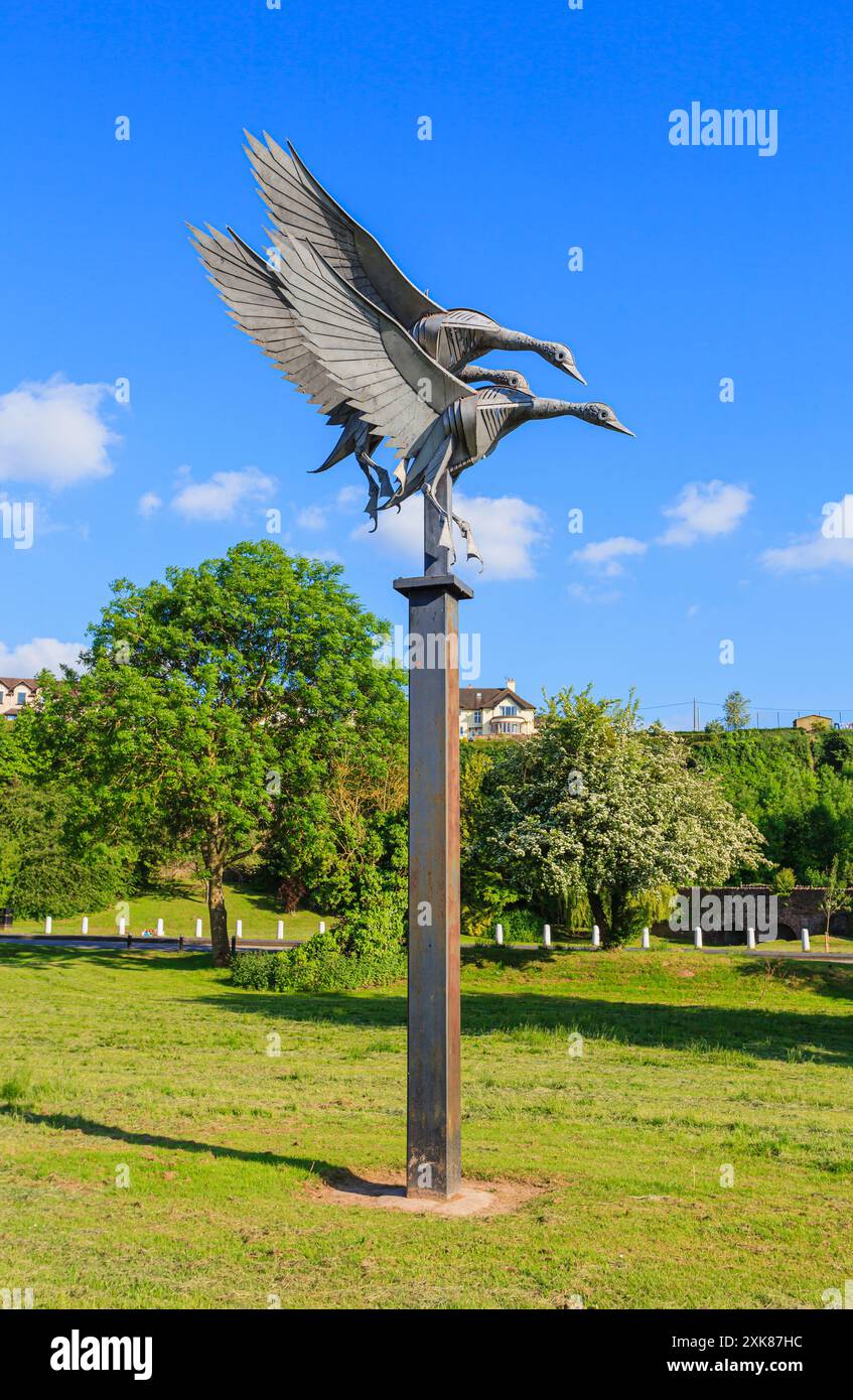 The Mallard sculpture by local sculptor Walenty Pytel on the River Walk ...