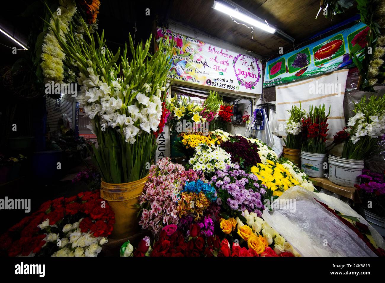 Oaxaca market flowers hi-res stock photography and images - Alamy