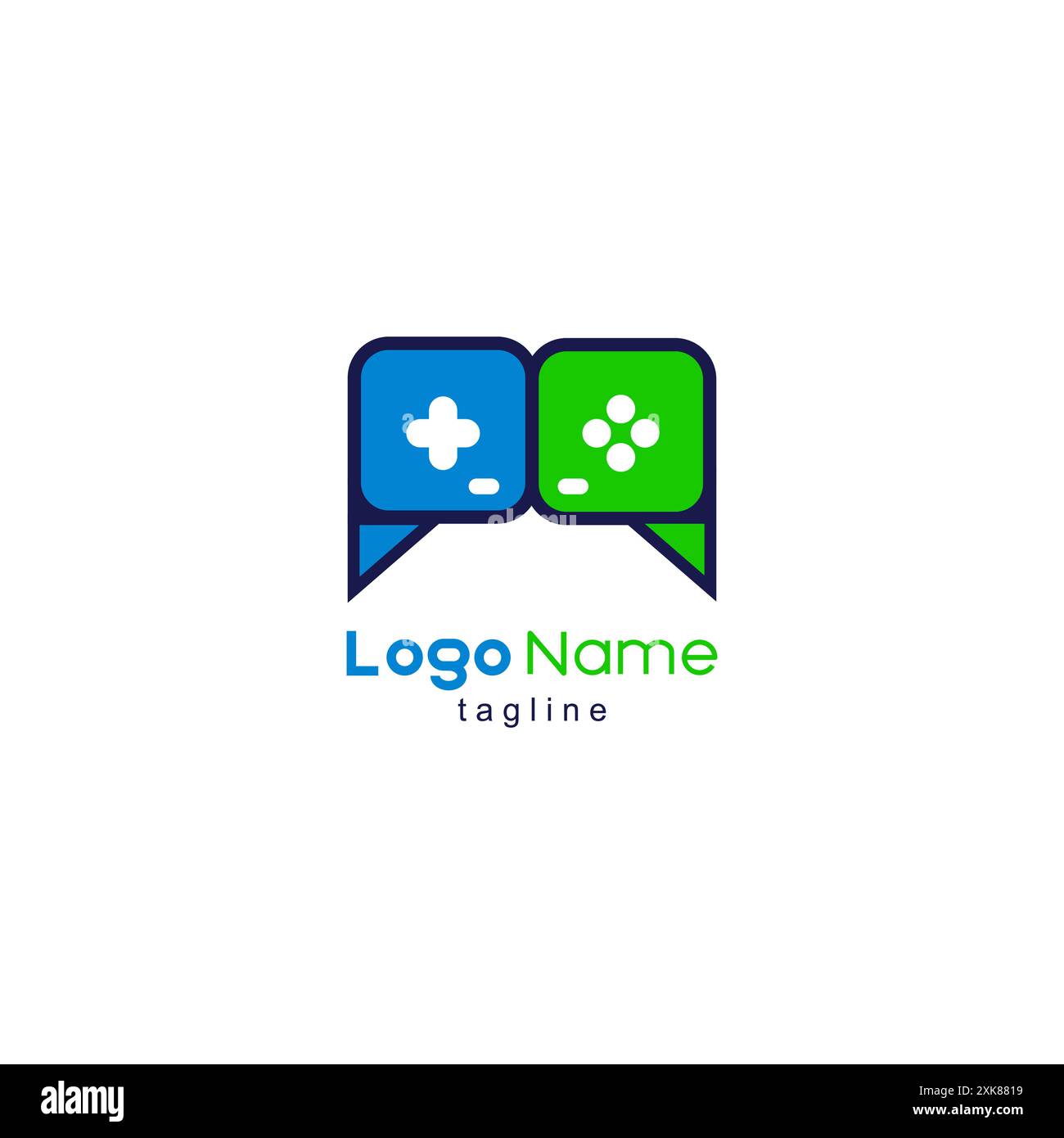 message game logo design vector Stock Vector Image & Art - Alamy