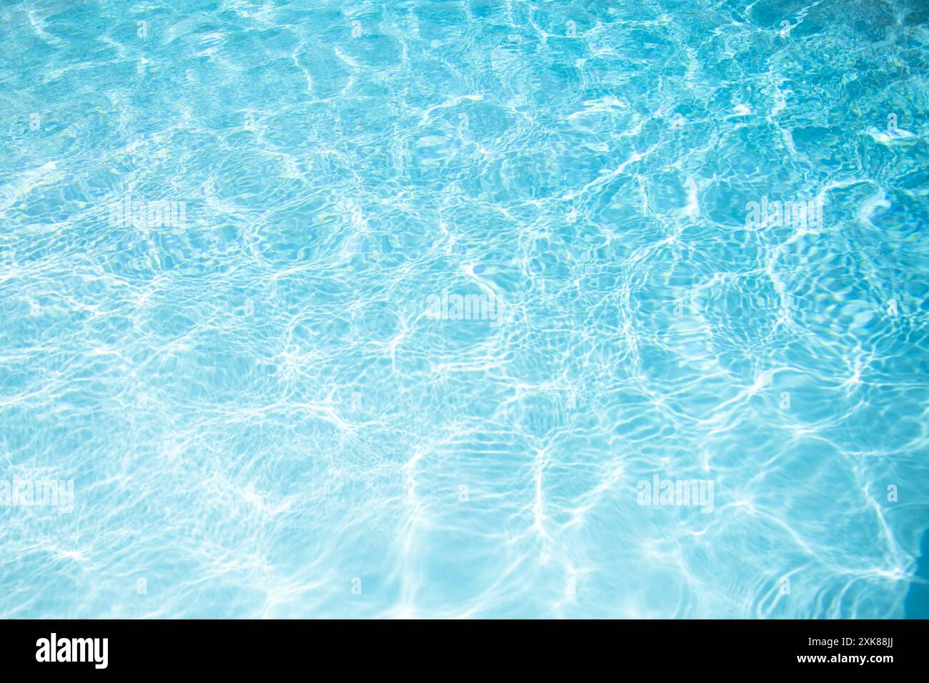 Water texture. View of swimming pool surface. Blue water background ...