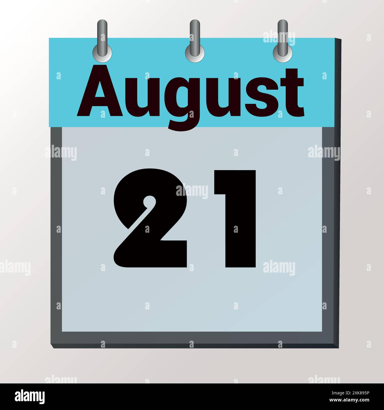 day on the calendar, vector image format, August 21 Stock Vector Image ...