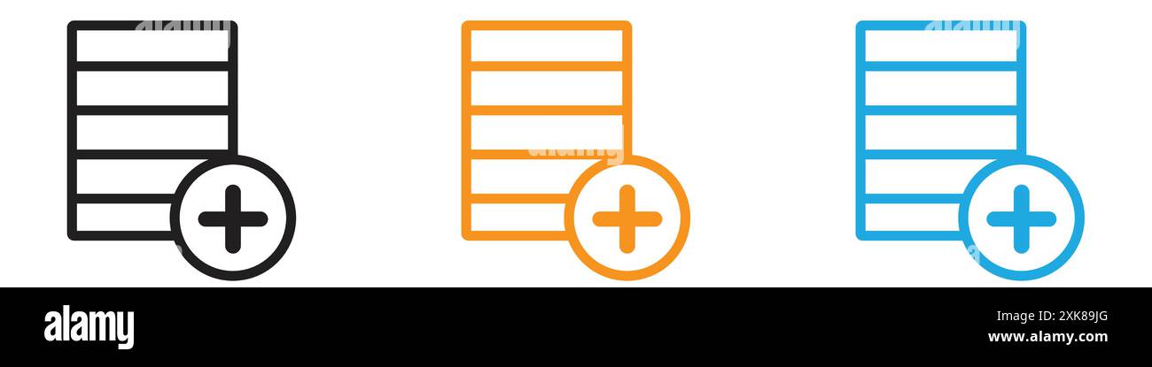 Add new icon vector logo set collection or bundle pack group Stock ...