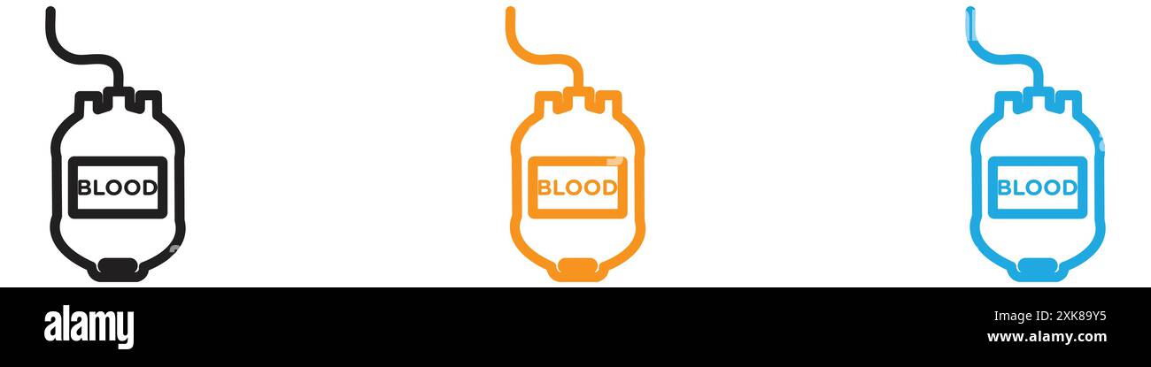 blood bag icon vector logo set collection or bundle pack group Stock ...