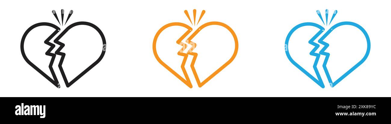 Breaking icon vector logo set collection or bundle pack group Stock ...