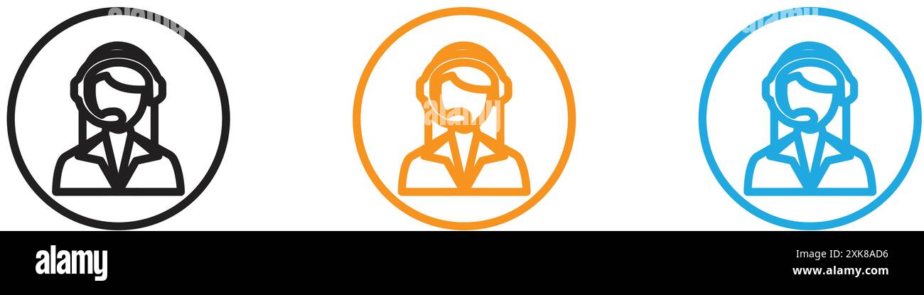 Customer care icon vector logo set collection or bundle pack group ...