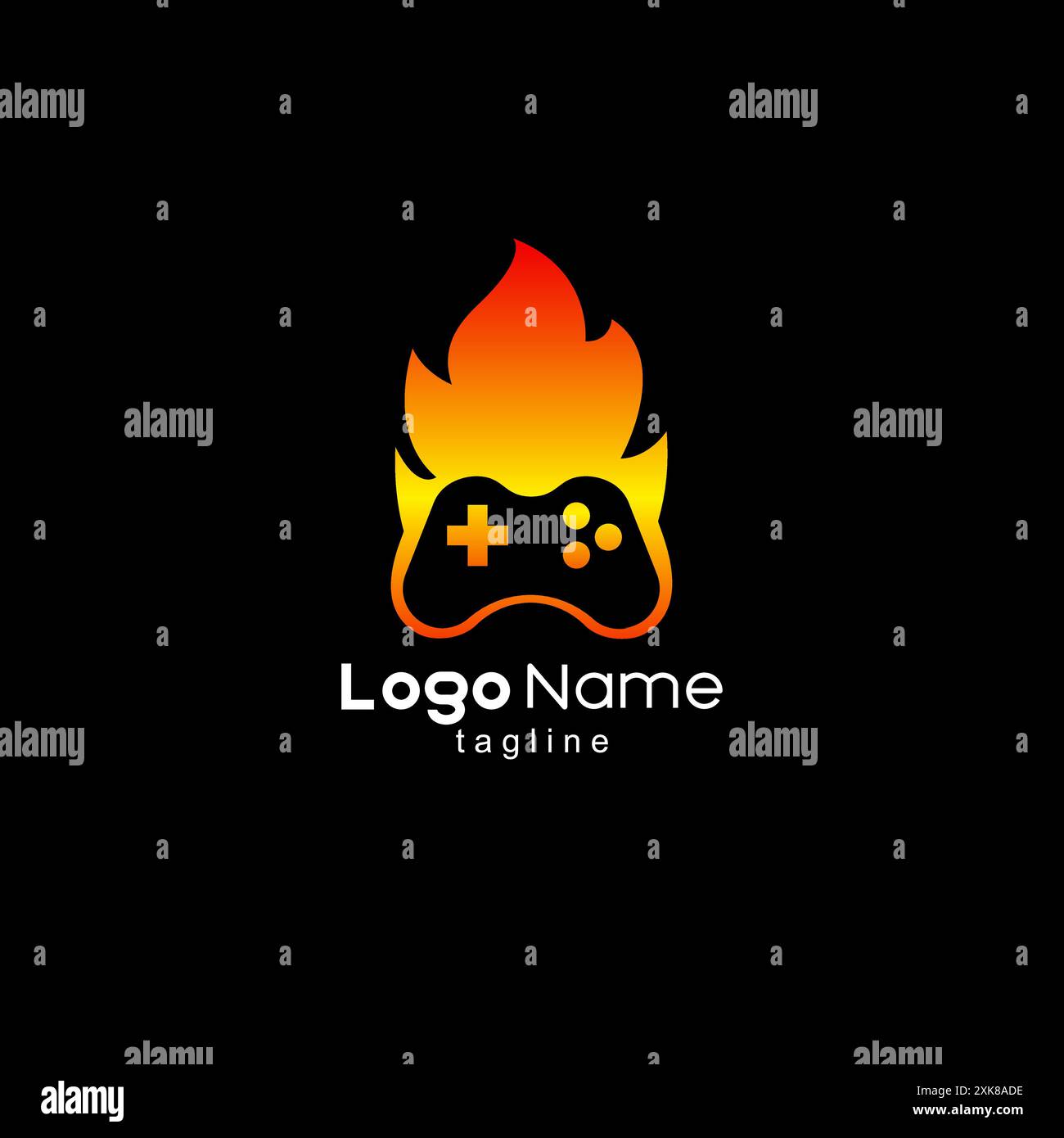console fire logo design vector Stock Vector Image & Art - Alamy