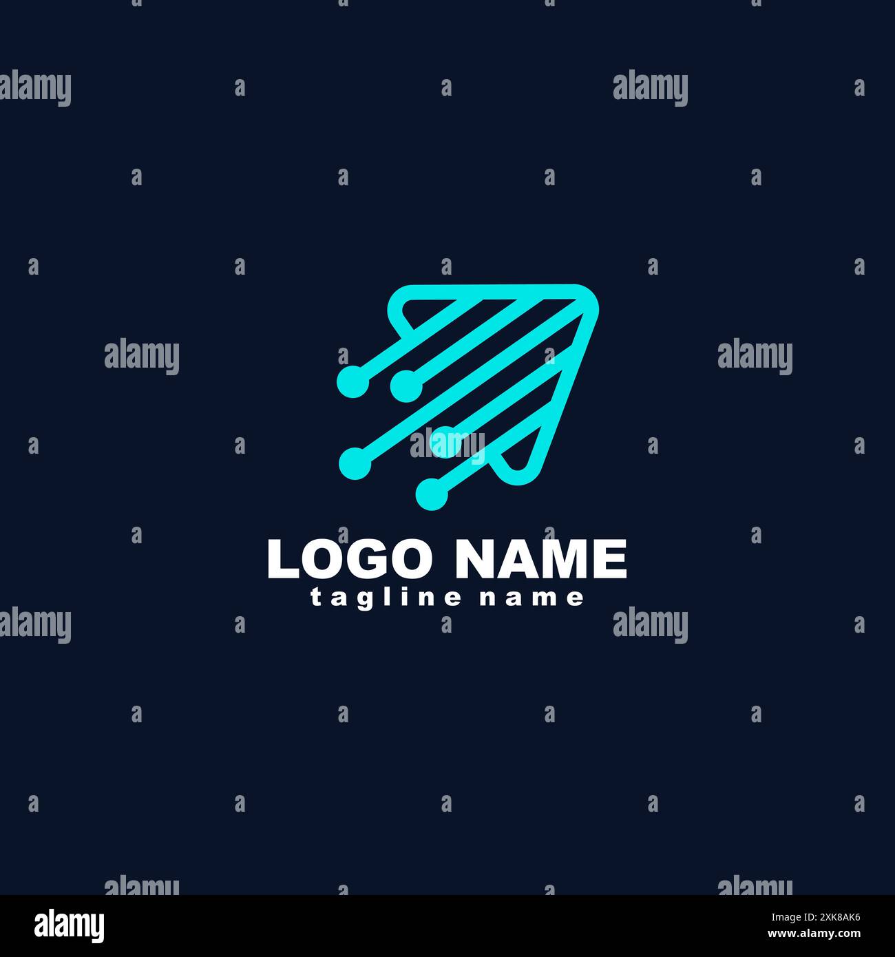 arrow tech Logo design vector Stock Vector Image & Art - Alamy