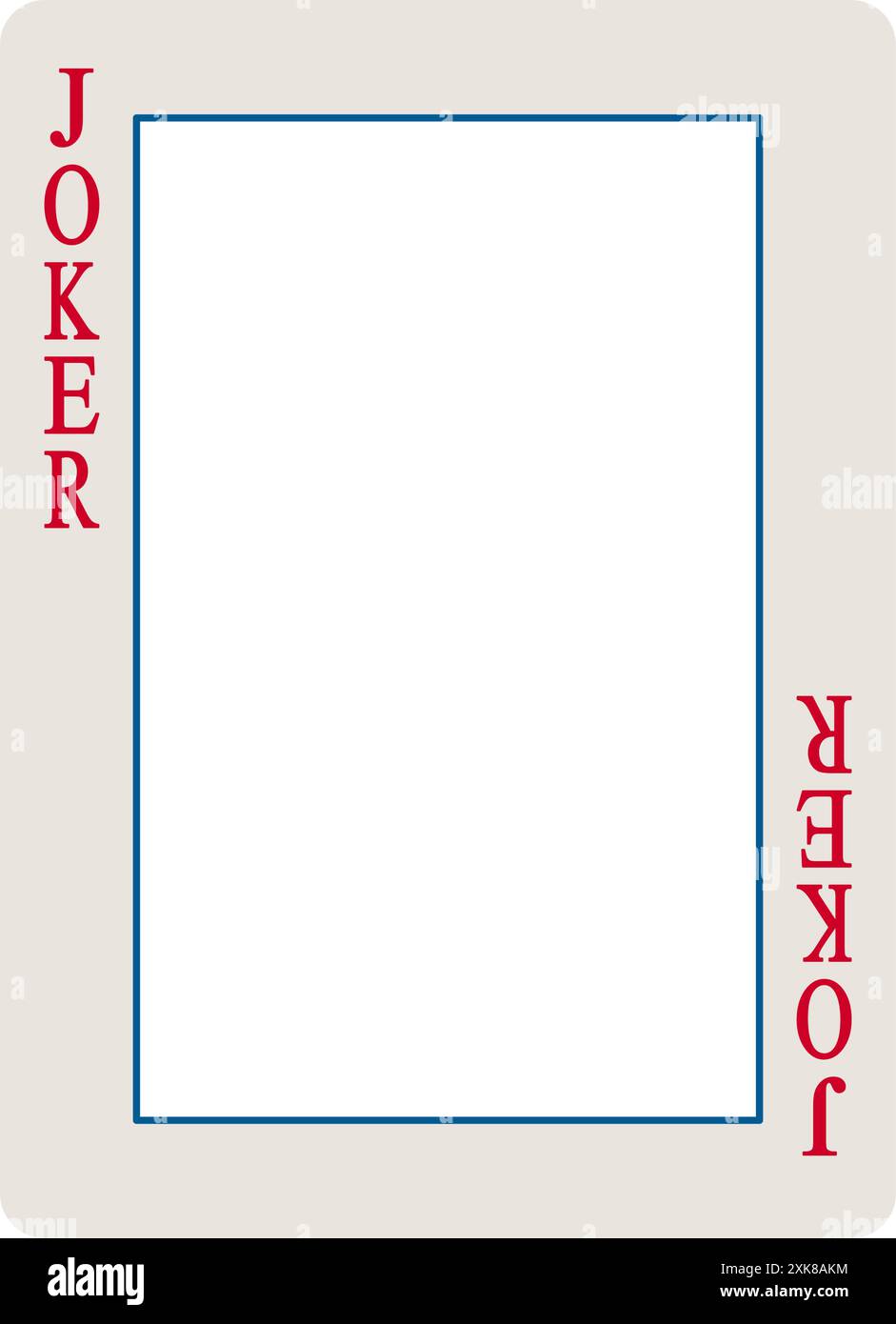 Joker or wild playing card border or frame vector Stock Vector Image ...