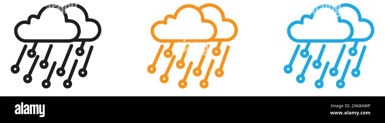 Hail icon vector logo set collection or bundle pack group Stock Vector ...