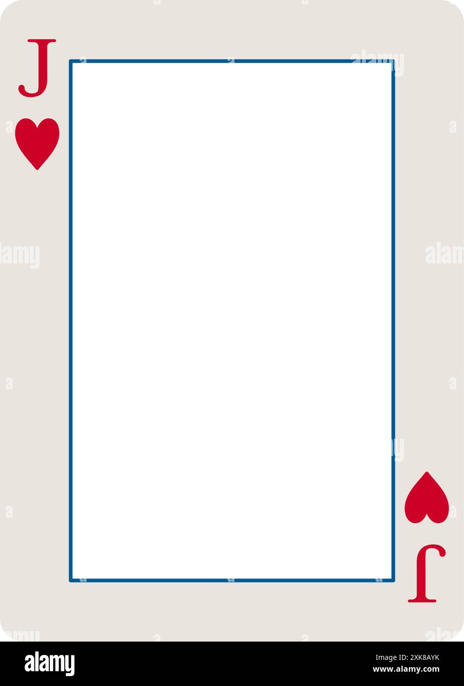 Jack of hearts playing card border or frame vector Stock Vector Image ...