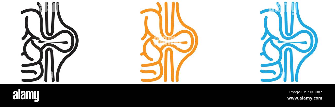 Hernia icon vector logo set collection or bundle pack group Stock ...