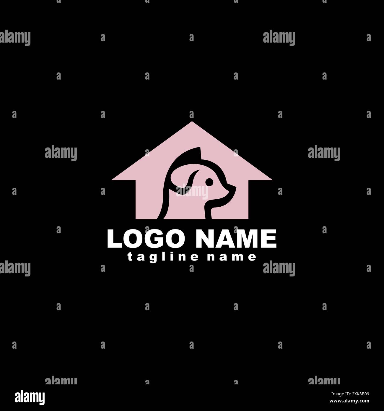 animal house logo design vector Stock Vector Image & Art - Alamy