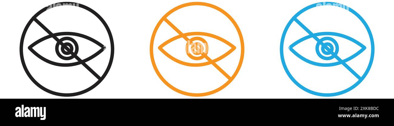 No view icon vector logo set collection or bundle pack group Stock ...