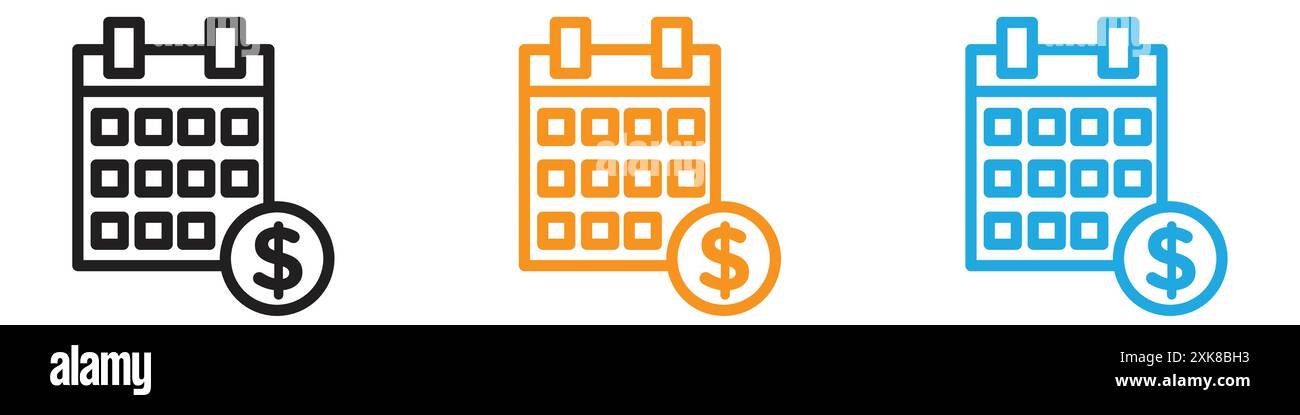 Payday icon vector logo set collection or bundle pack group Stock ...