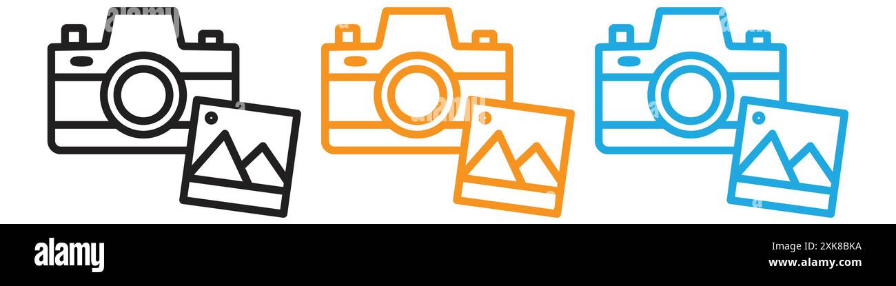 Picture snapshot icon vector logo set collection or bundle pack group ...