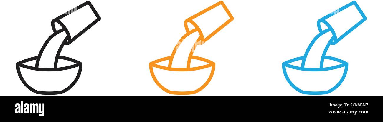 Pouring icon vector logo set collection or bundle pack group Stock ...