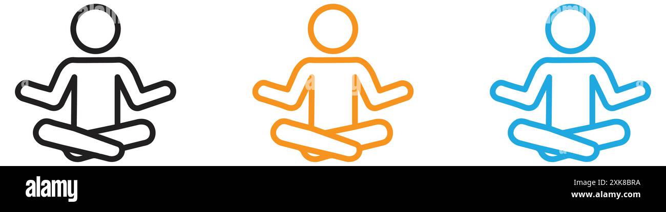 Relaxation icon vector logo set collection or bundle pack group Stock ...