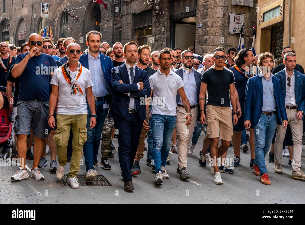 People From The Lupa Contrada Make Their Way From Their District In The ...