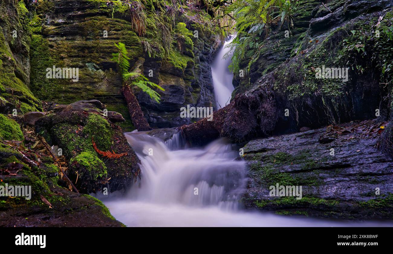 Long exposure photo of Secret Falls rapids cascades waterfall on Guy ...