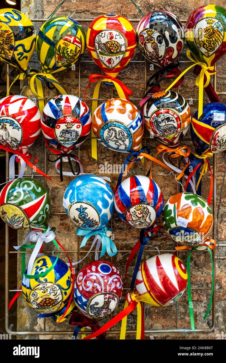 The Colours Of The Contradas, The Palio, Siena, Tuscany, Italy Stock ...