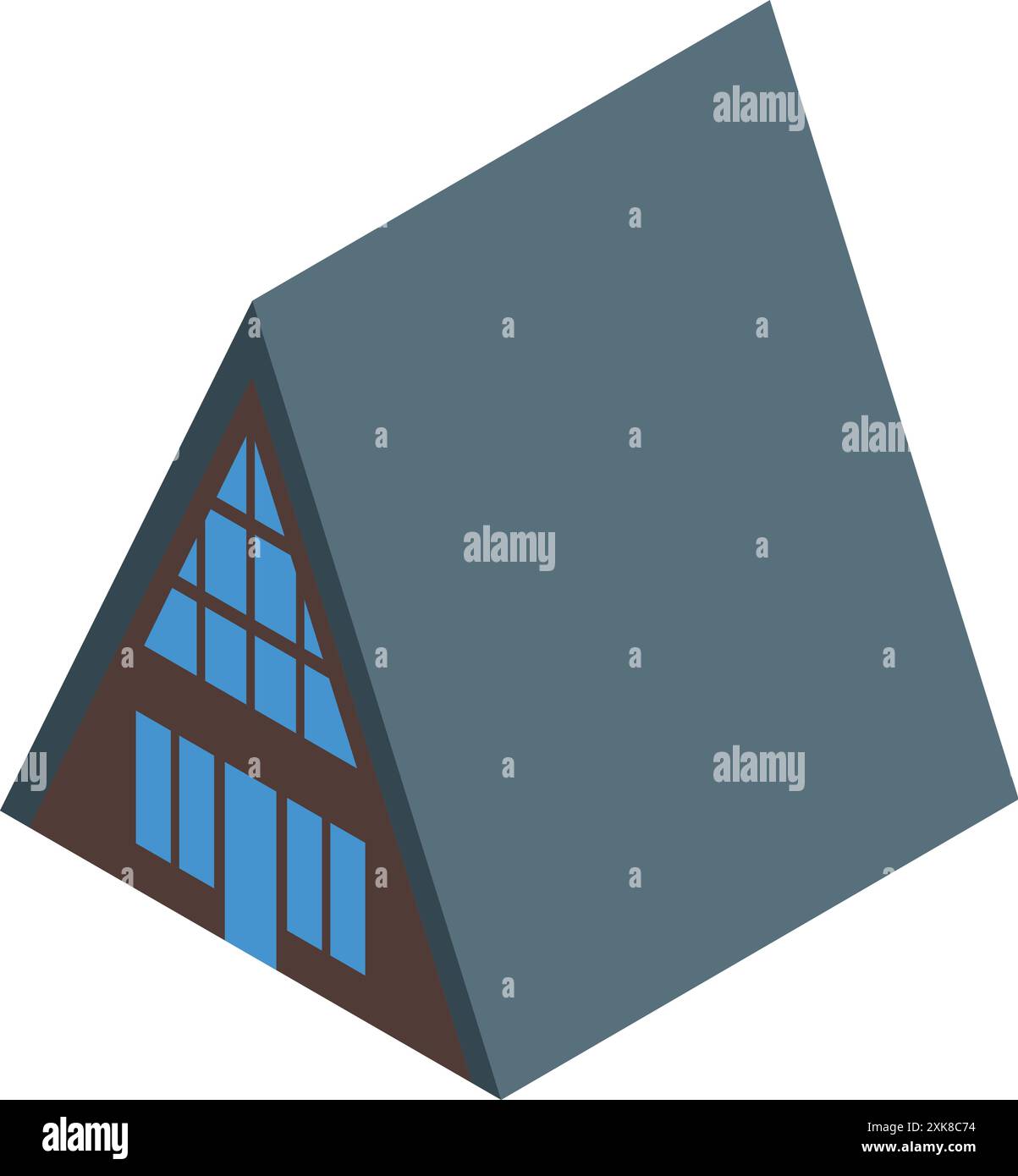 Modern a frame cabin with large windows is perfect for a weekend ...