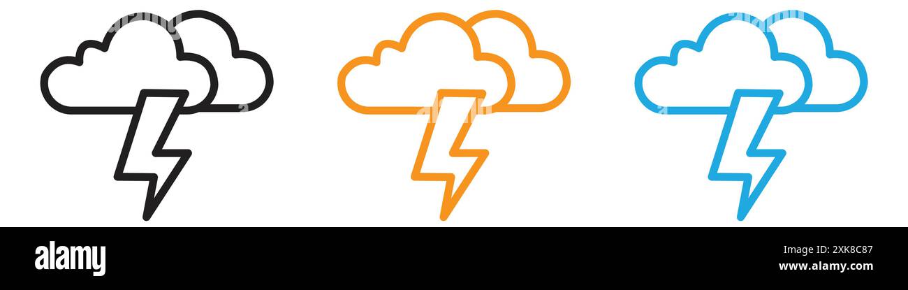 Storm icon vector logo set collection or bundle pack group Stock Vector ...