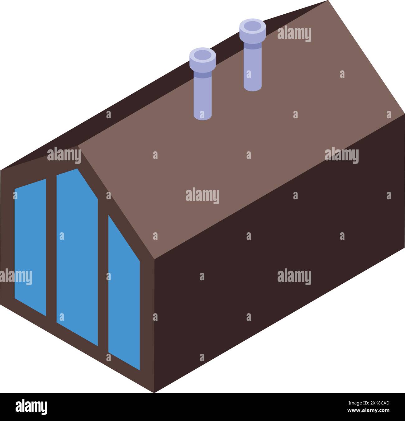 Roof and chimneys Cut Out Stock Images & Pictures - Alamy