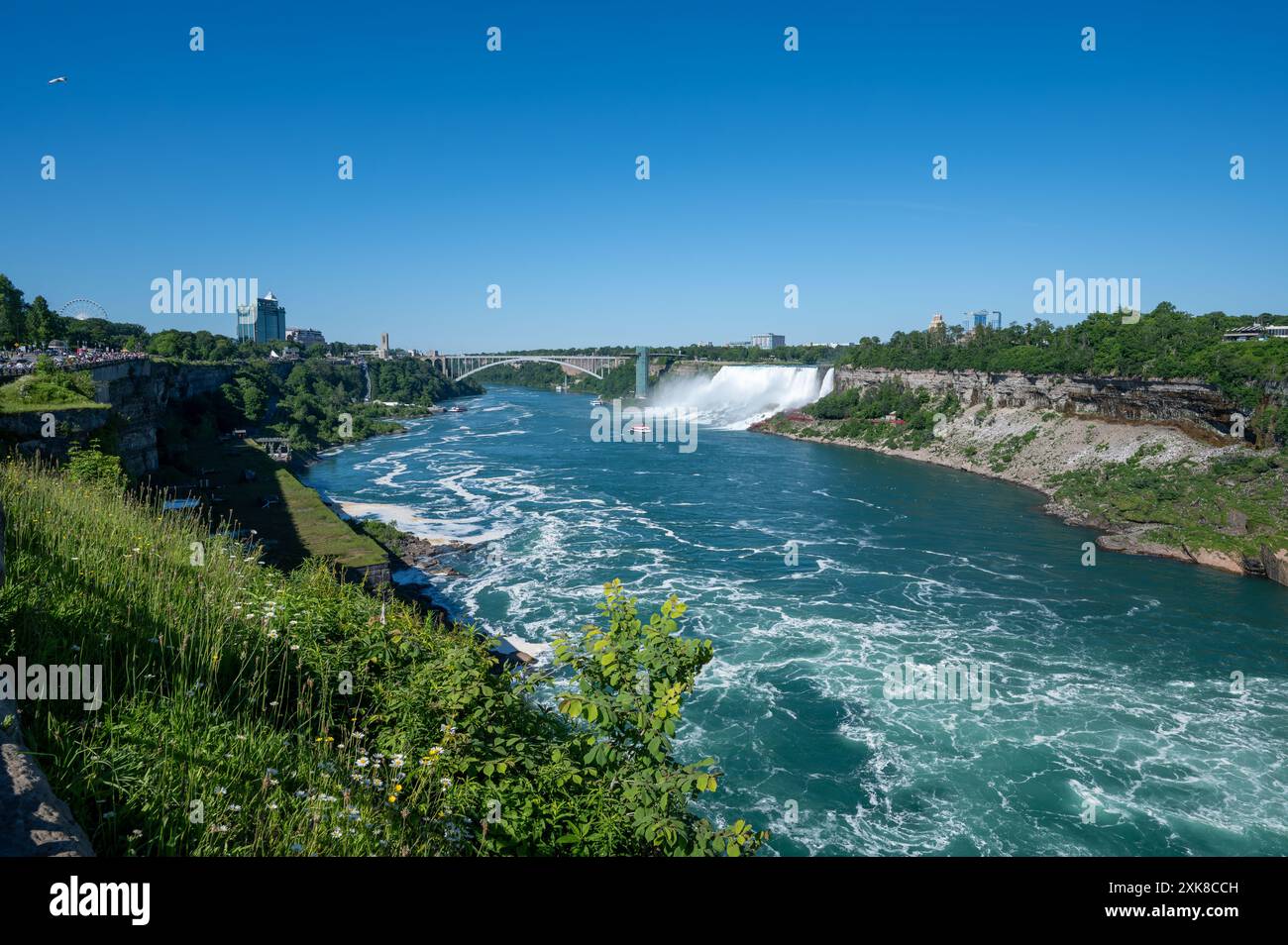 Niagara Falls, Canada - June 15, 2024: Niagara Falls and River Panorama ...
