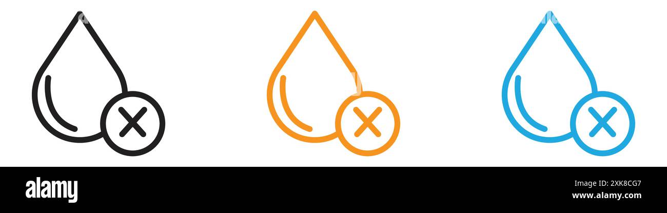 Water not clear icon vector logo set collection or bundle pack group ...