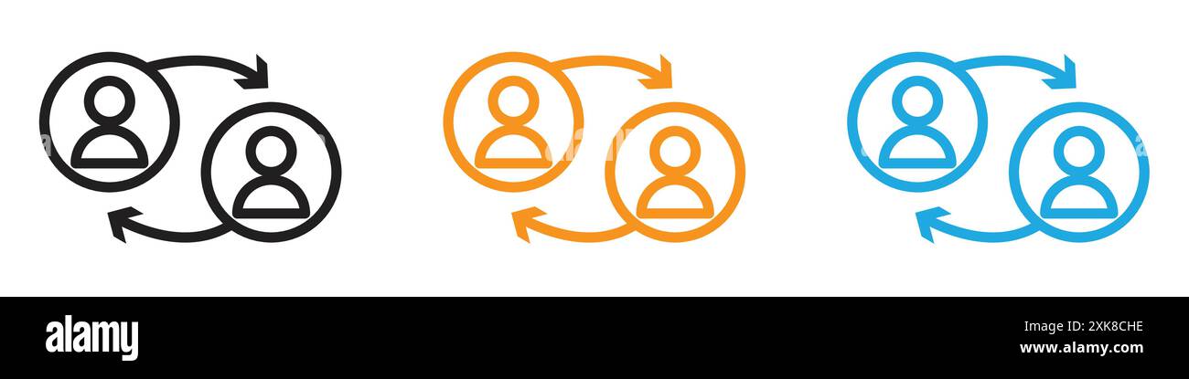 User switch icon vector logo set collection or bundle pack group Stock ...