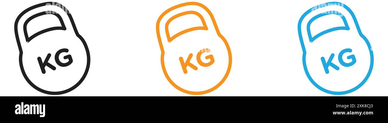 Weight kilogram icon vector logo set collection or bundle pack group ...