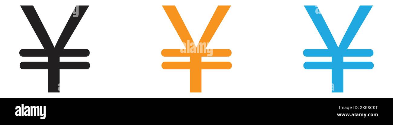 Yen sign icon vector logo set collection or bundle pack group Stock ...