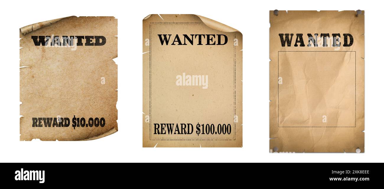 Old western wanted posters hi-res stock photography and images - Alamy