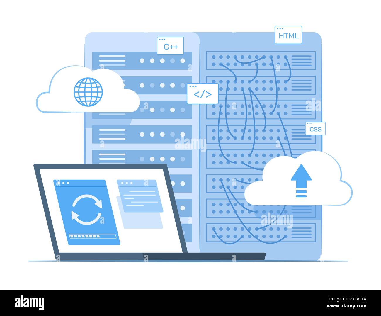 Backend technology Stock Vector Images - Alamy
