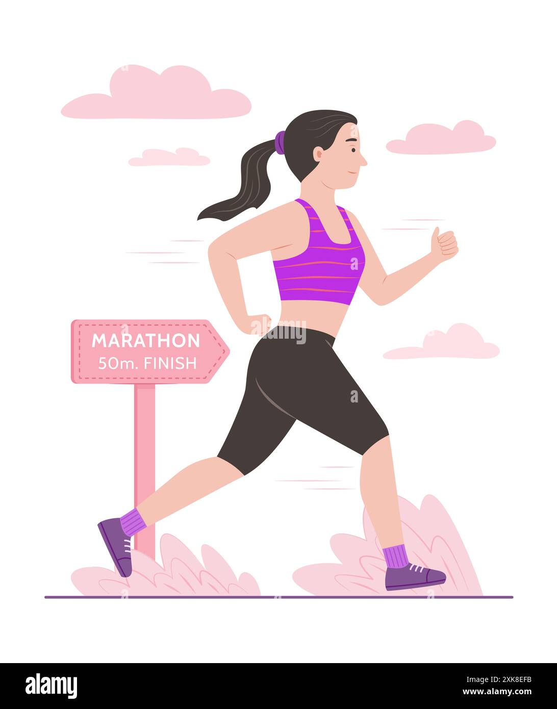 Female Runner Athlete Enjoying with Marathon Running for Sport Concept ...