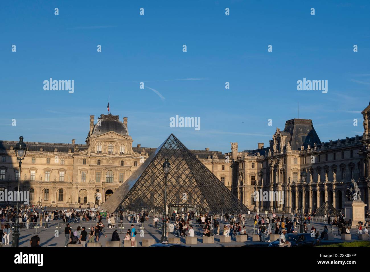 Paris, France, june 07 2024: The Louvre, on the right bank of the Seine ...