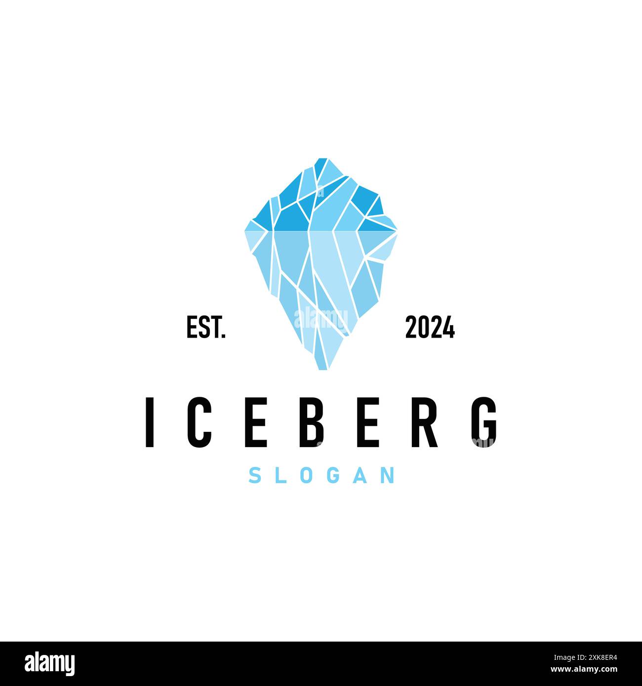 Antarctic Cold Mountain Iceberg Logo Design, Simple Vector Template ...