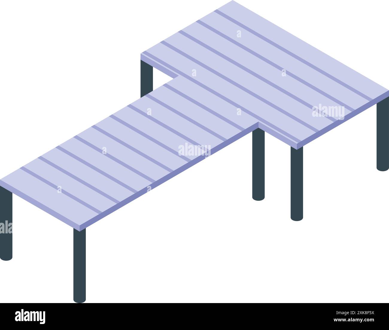 Wooden pier with a t shaped platform is extending over the water Stock ...