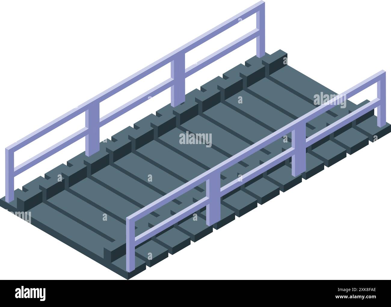 Walkway bridge connect in Stock Vector Images - Alamy