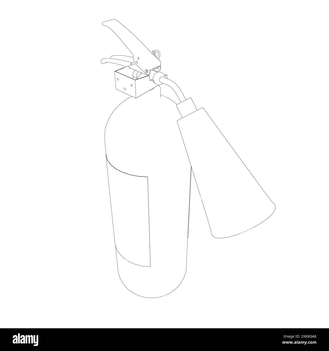 Contour Fire Extinguisher Icon Vector Design on White Background ...