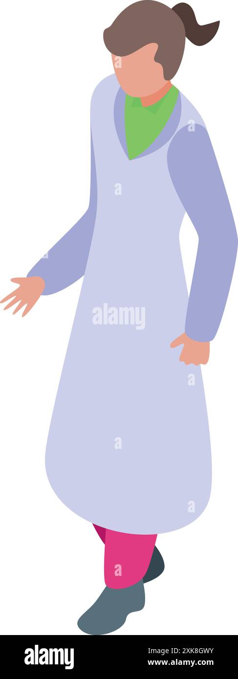 Laboratory woman walking Stock Vector Images - Alamy