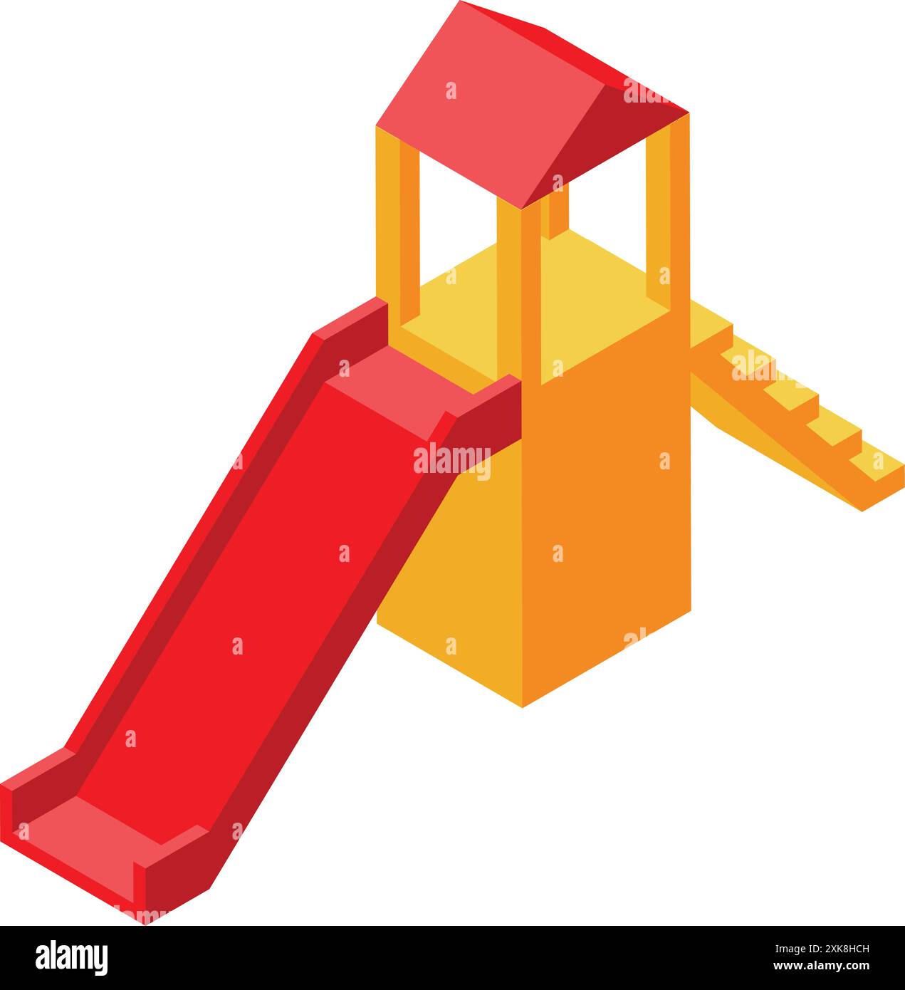 Colorful playground slide, perfect for illustrating fun childhood ...