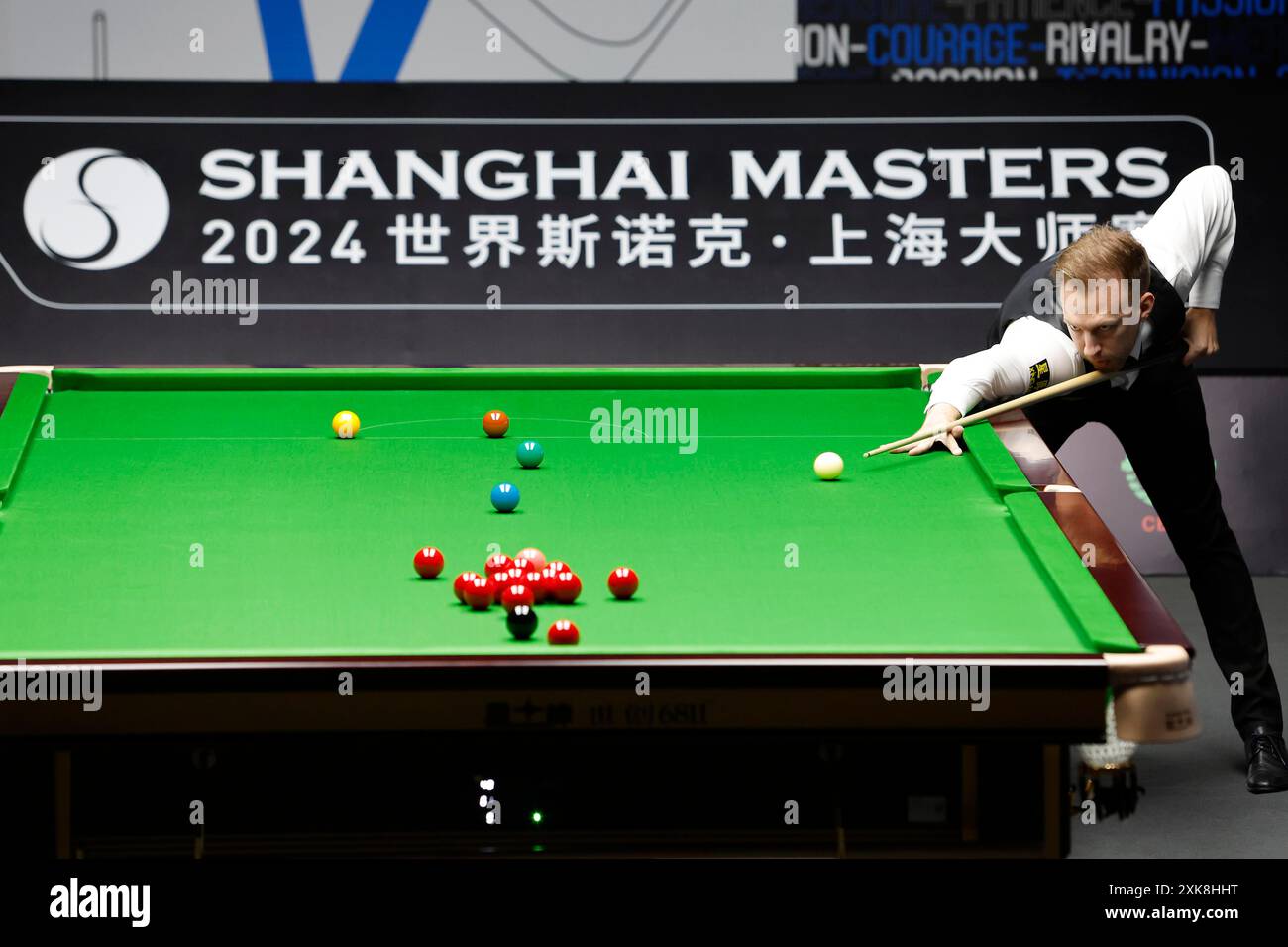 Shanghai, China. 21 July, 2024. After 16 rounds, Judd Trump defeates ...