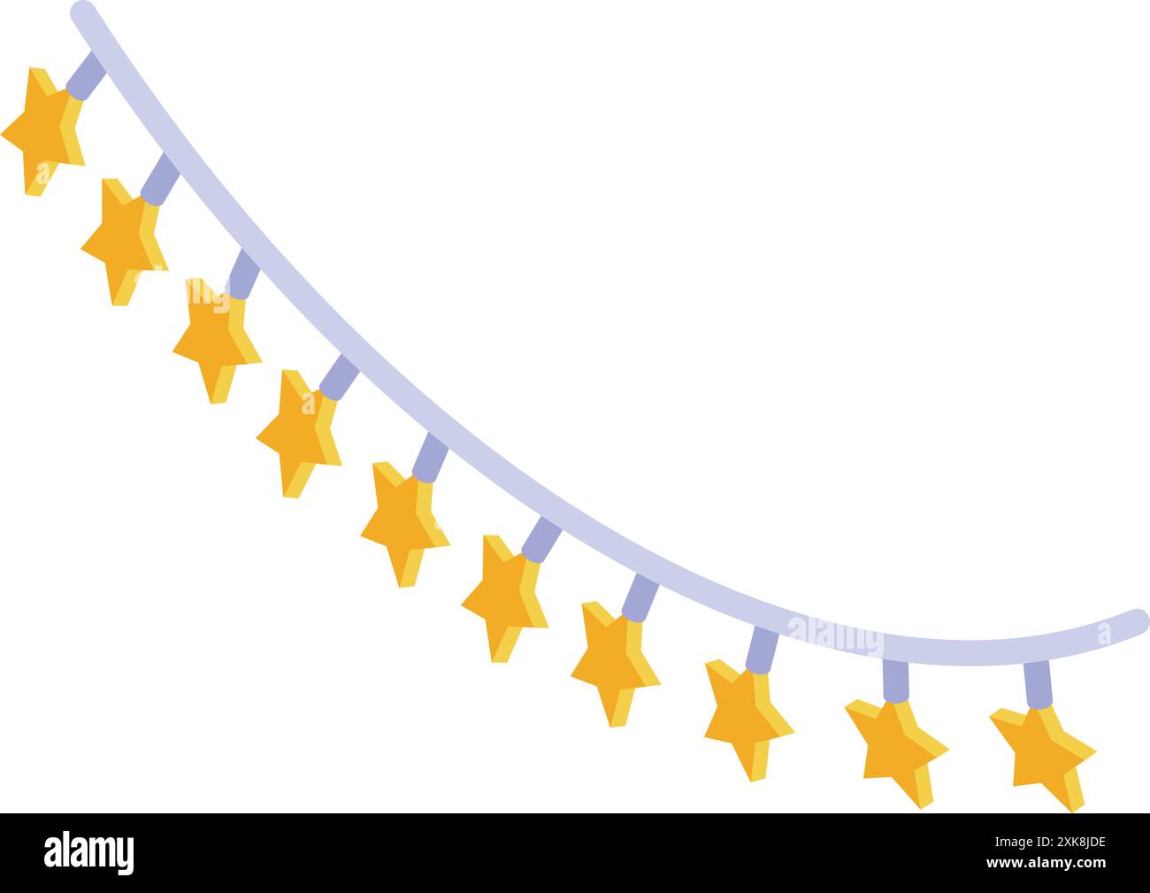 String of golden stars is hanging, adding a touch of sparkle and ...