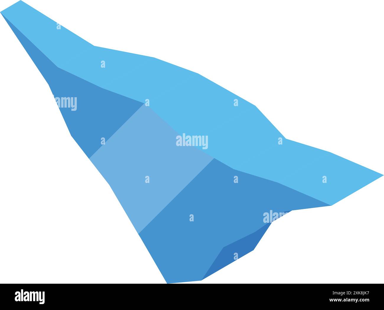 Large iceberg floating on water surface illustration Stock Vector Image ...