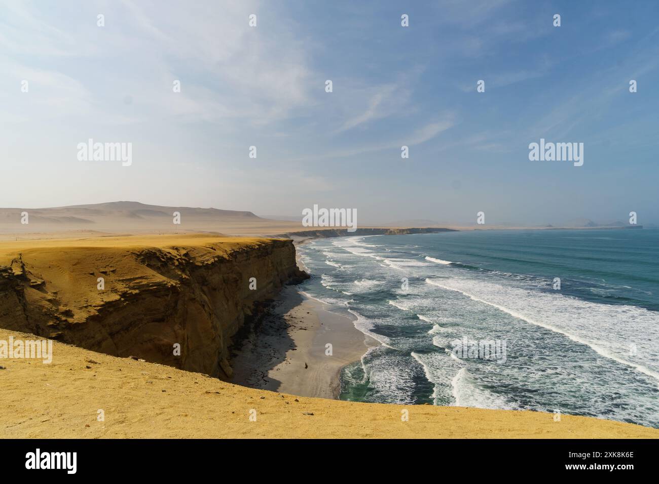 Paracas, Peru: Supay beach and coastline in the Paracas peninsula along ...