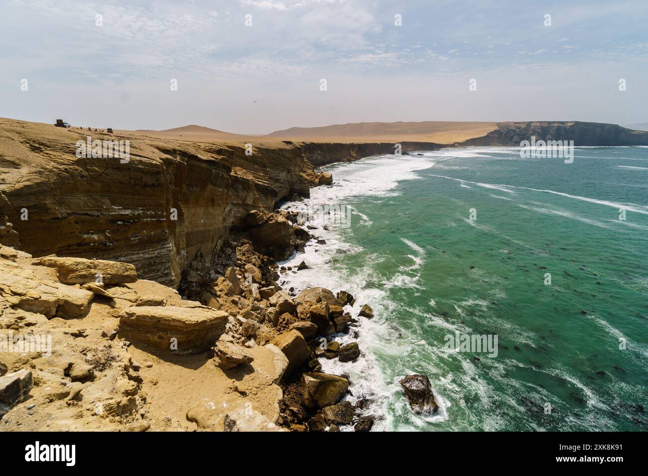 Paracas, Peru: Dramatic view of the rugged coastline of Paracas ...